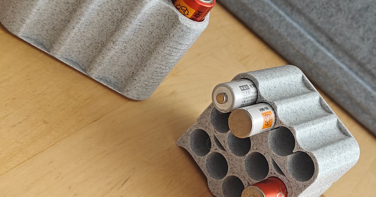 Stackable AA & AAA Battery Storage by AndoAndoAndo | Download free STL ...
