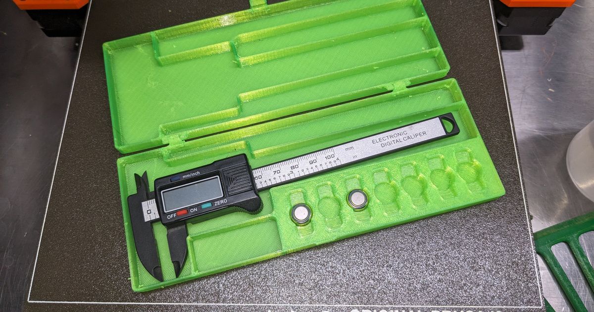 Digital Caliper (Carbon Fiber ) Box Container Holder - 100mm 4in ...