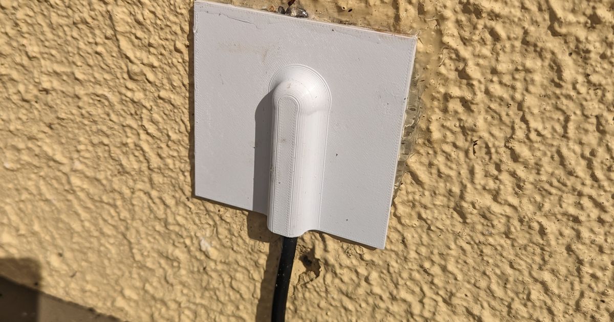 Wall Cable Entry Cover by fr4nk | Download free STL model | Printables.com