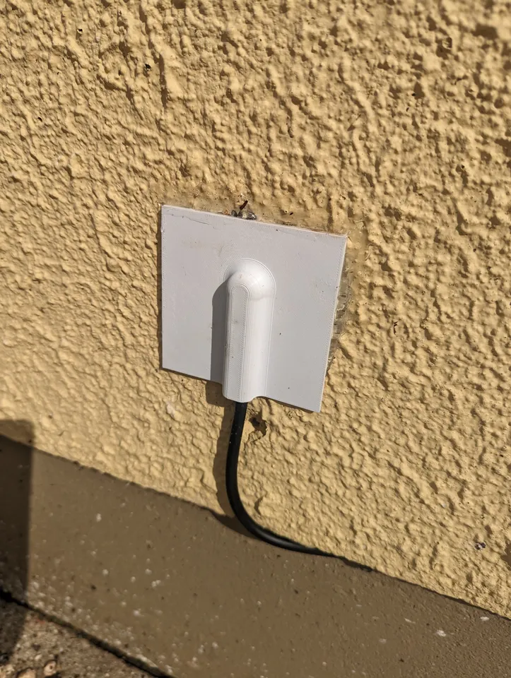 Wall Cable Entry Cover by fr4nk | Download free STL model | Printables.com