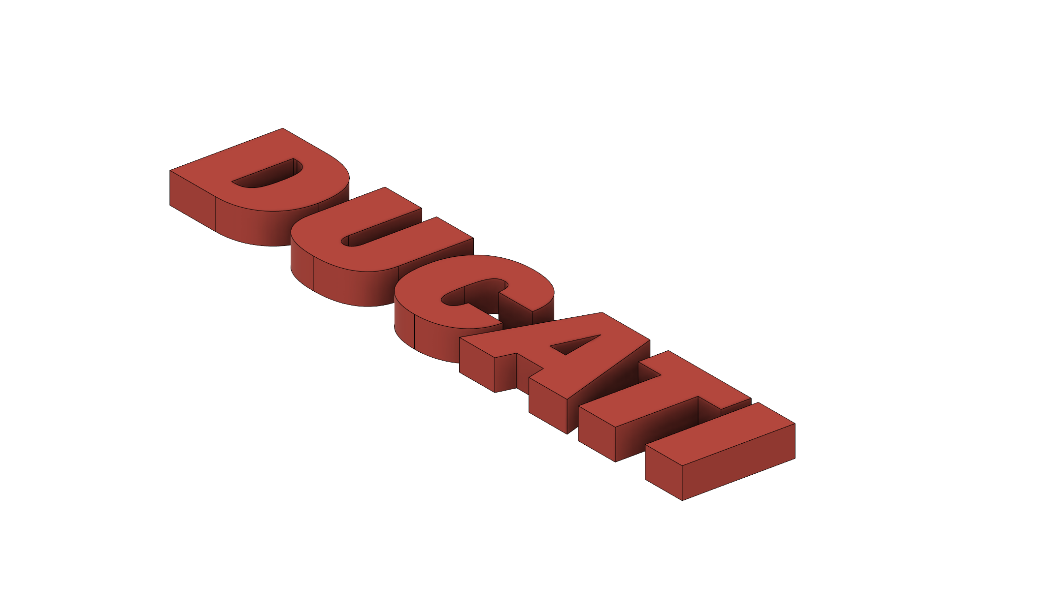 Ducati Large Letters Sign by Andy Pandy Designs | Download free STL ...