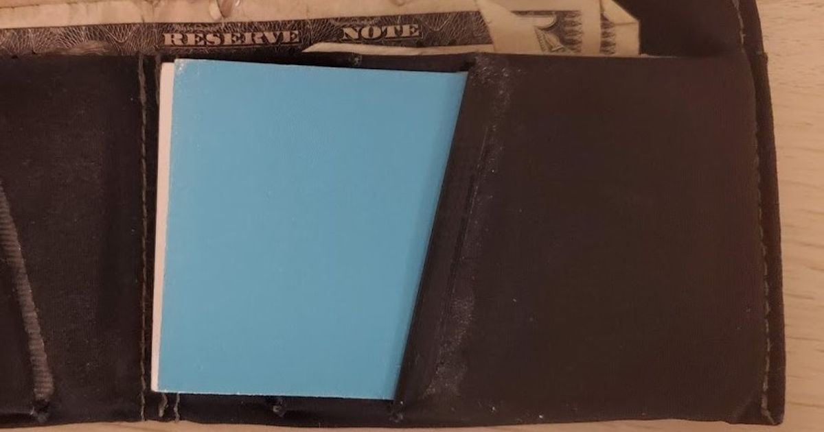 Guide for card slot on Slimfold wallet by n8many | Download free STL ...