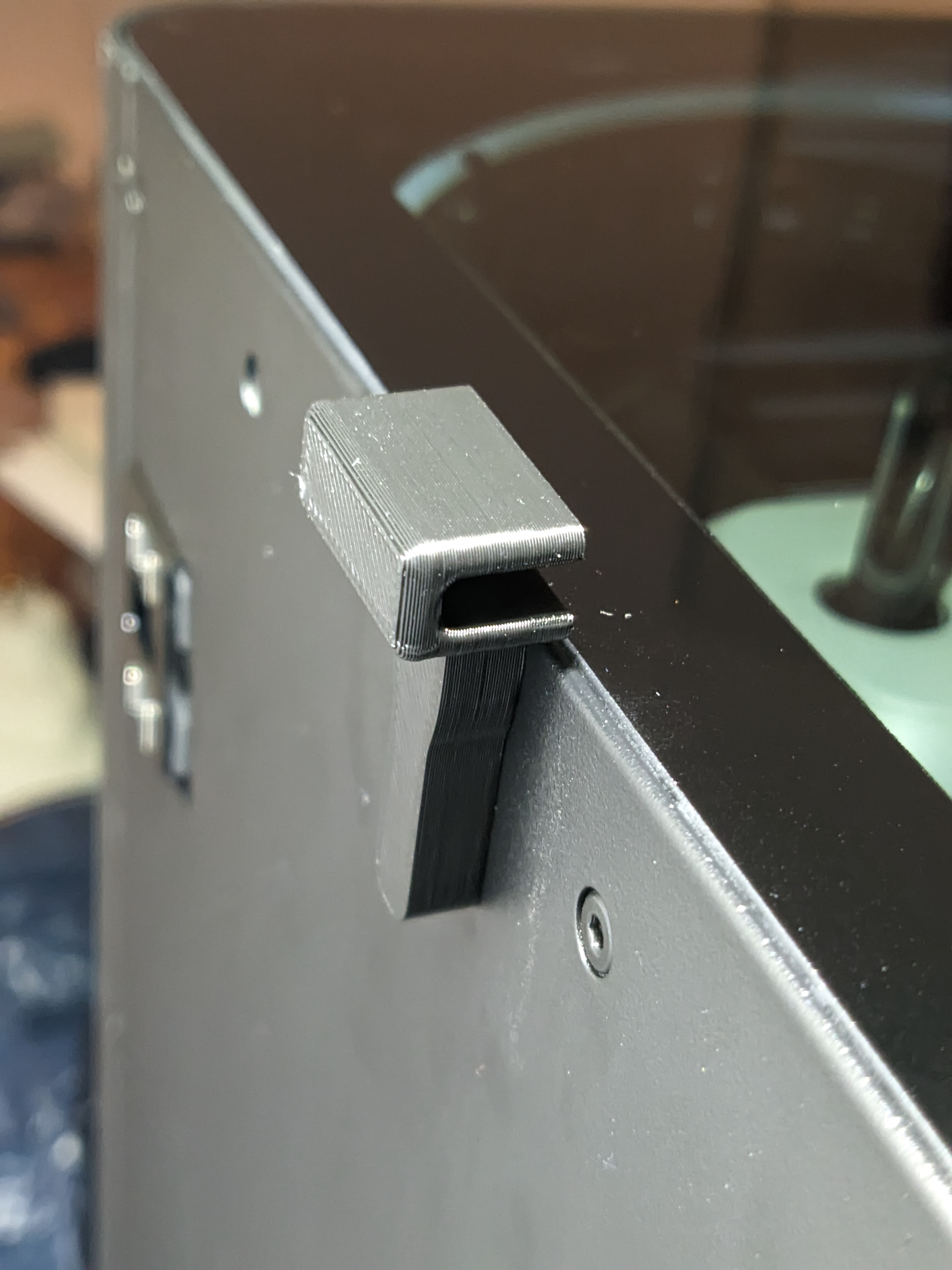 Bambulab P1P P1S X1C Lid Glass holder/riser + Magnet v2 by xsynatic ...
