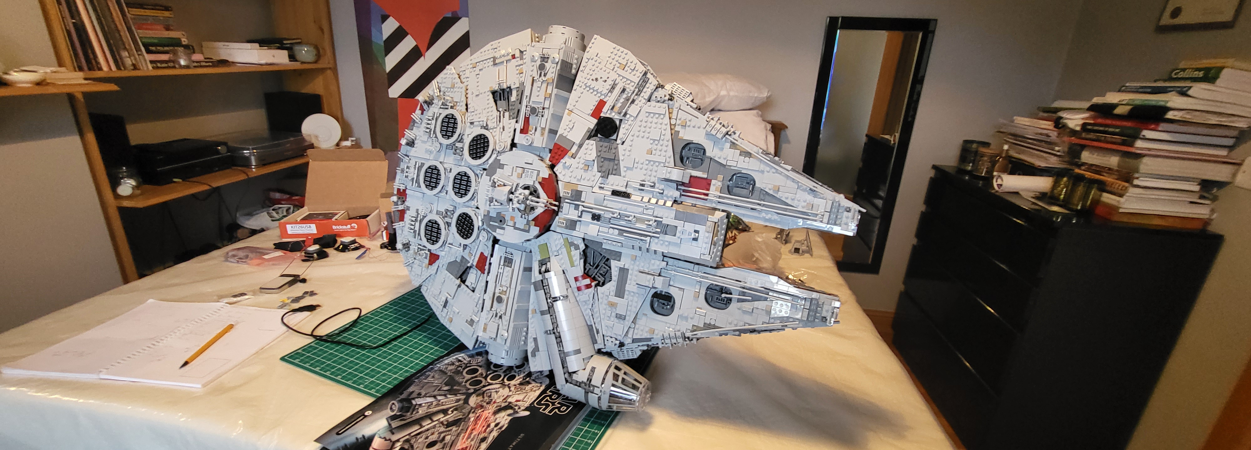 LEGO Star Wars 75192 UCS Millennium Falcon Vertical Stand Wall Mount by ...