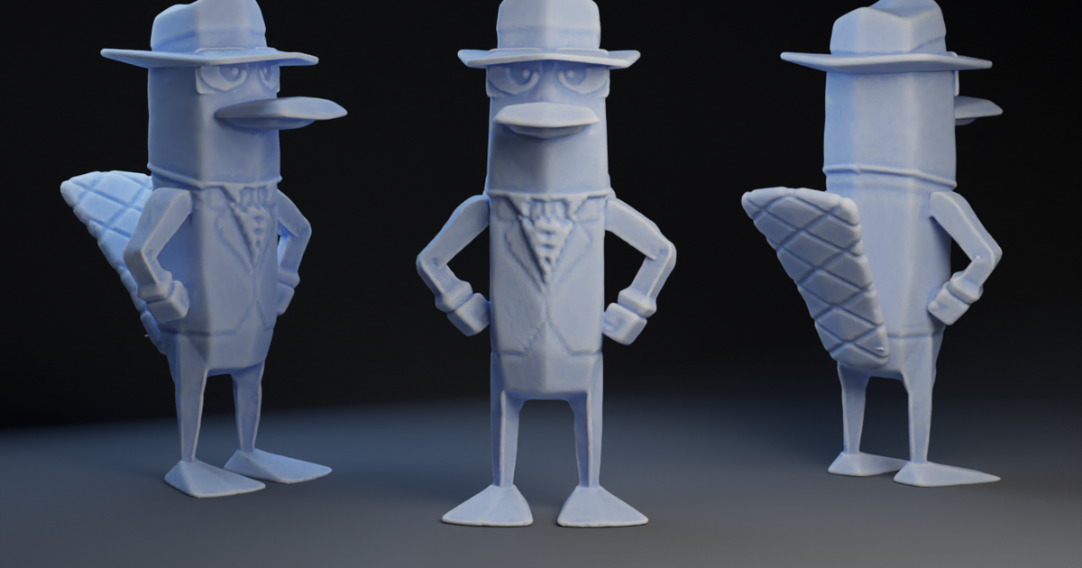Perry the Platypus by Peter Farell | Download free STL model ...