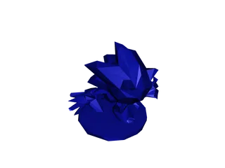 low poly sonic by baminon | Download free STL model | Printables.com