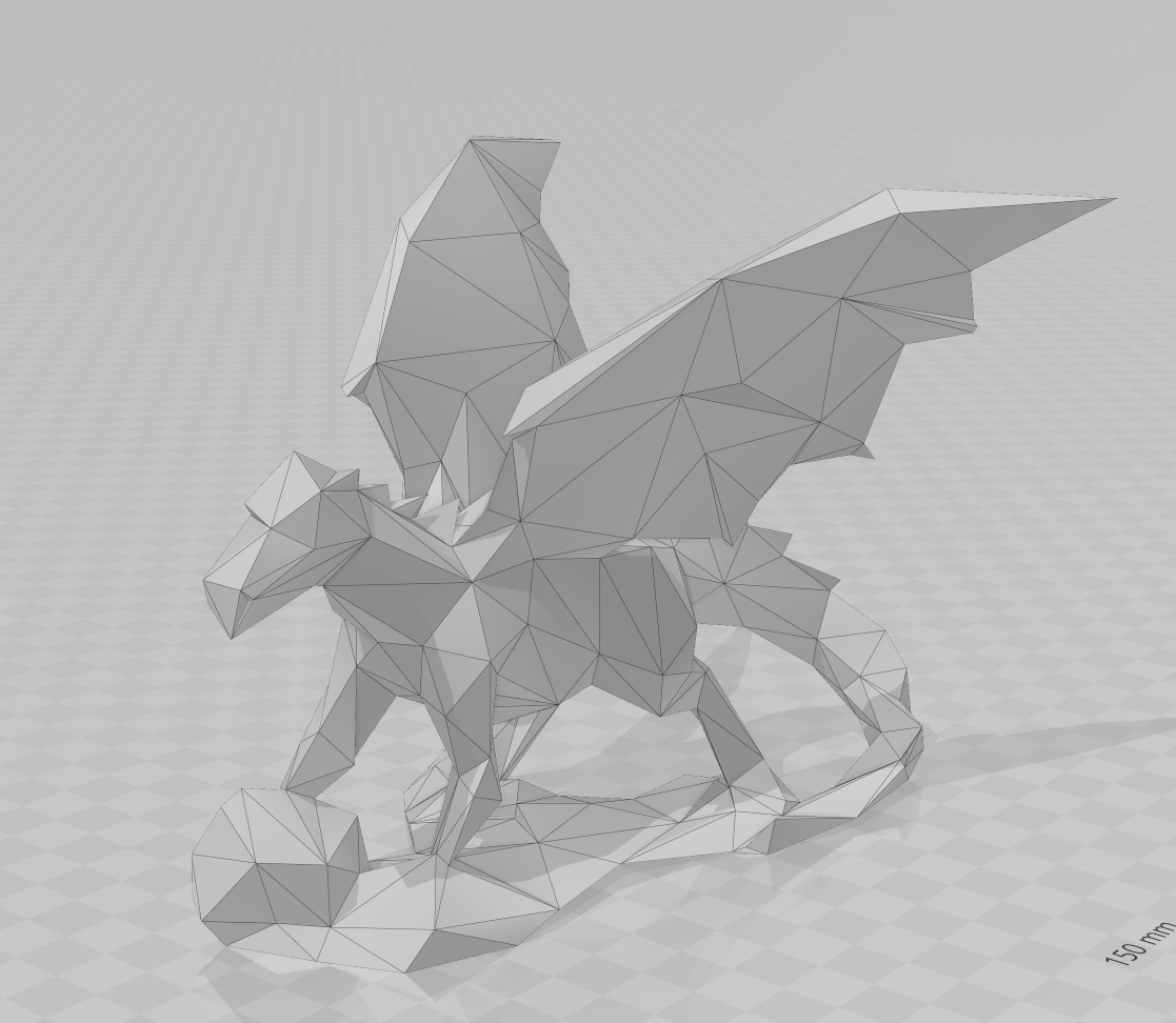low poly dragon by baminon | Download free STL model | Printables.com