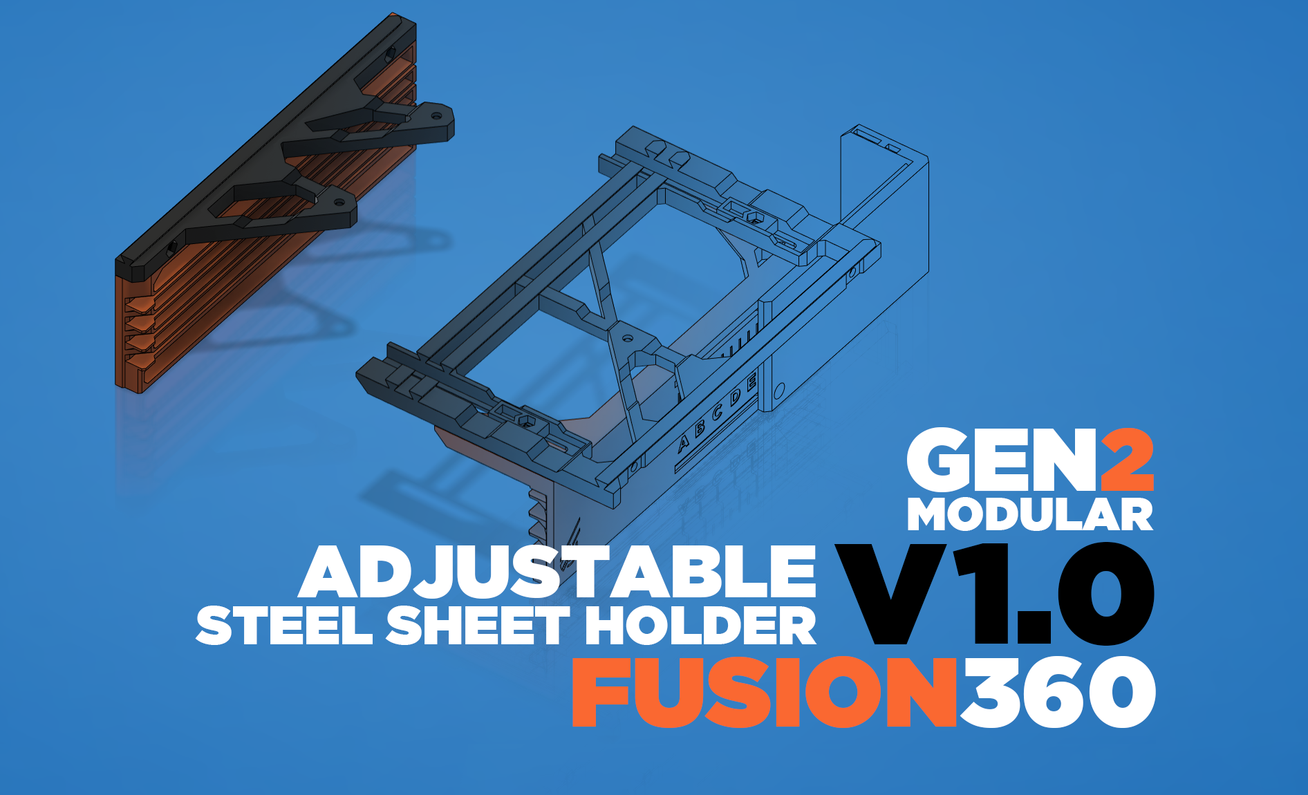 GEN2 Adjustable Steel Sheet Holder V1.0 CAD Files by Jerrari ...