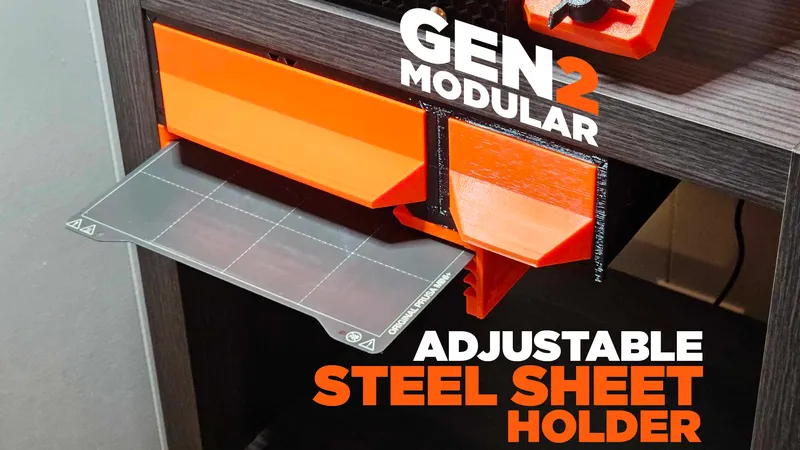 GEN2 Adjustable Steel Sheet Holder V1.0 CAD Files autorstwa Jerrari ...
