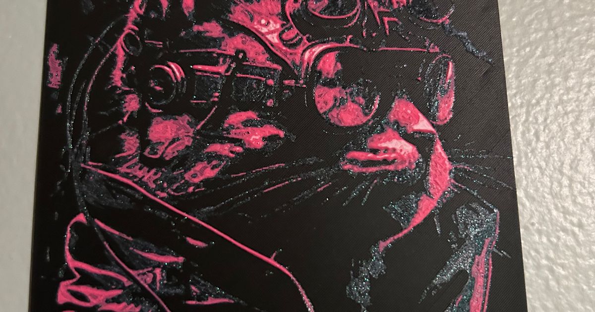 HueForge Cyber Kitty by Krash 10 | Download free STL model | Printables.com