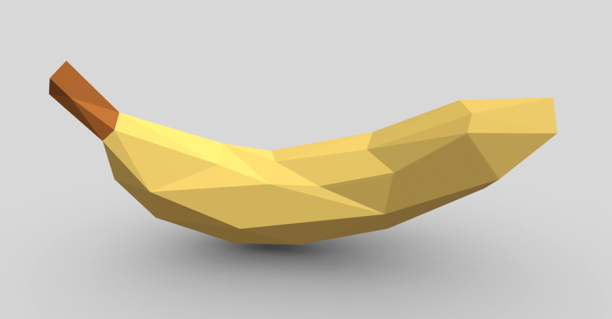 Low Poly Banana by Andrew_Sink | Download free STL model | Printables.com