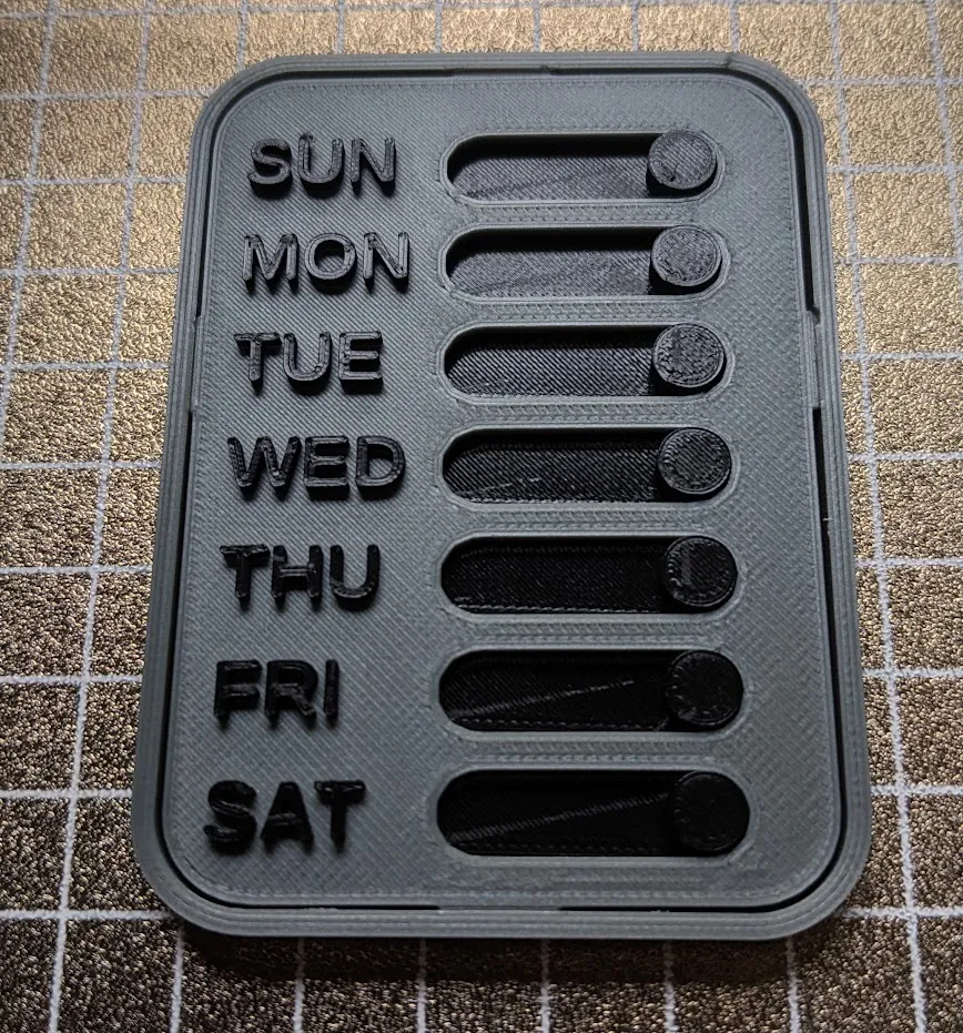 Weekly Reminder Sliders by Michael Moss | Download free STL model ...