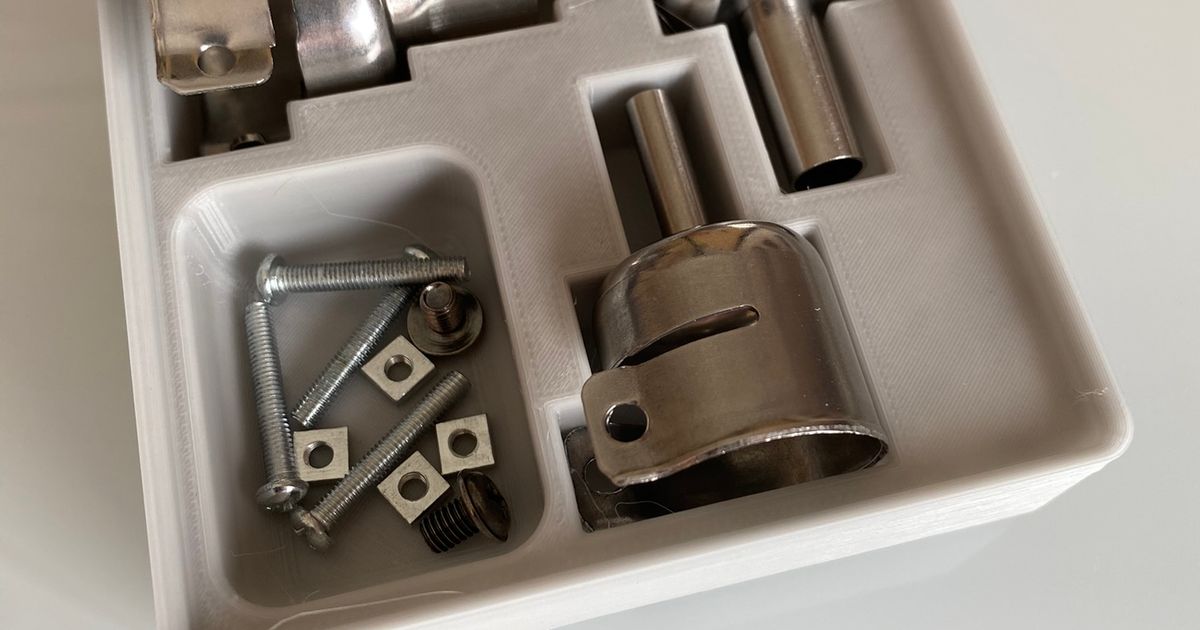 Gridfinity Refined box for tips from a YIHUA 853D soldering/hot air ...