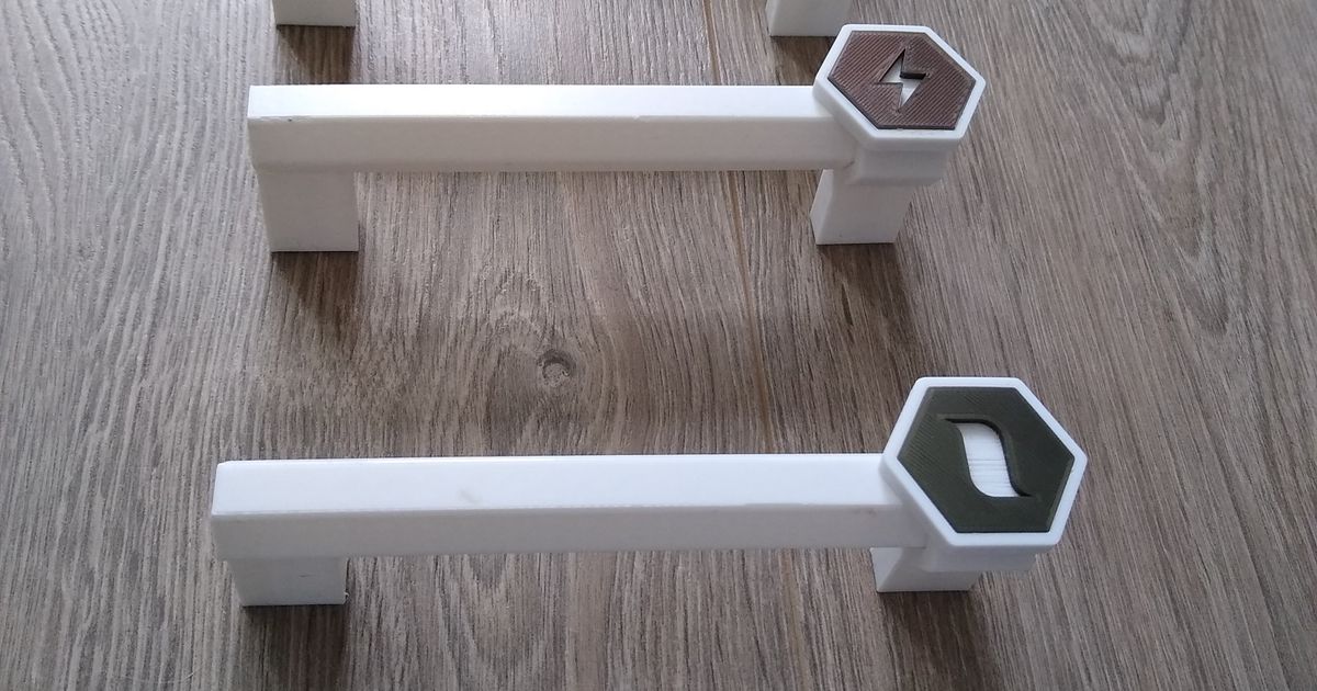 Drawer handle(s) with changeable icons by spacy81 | Download free STL ...