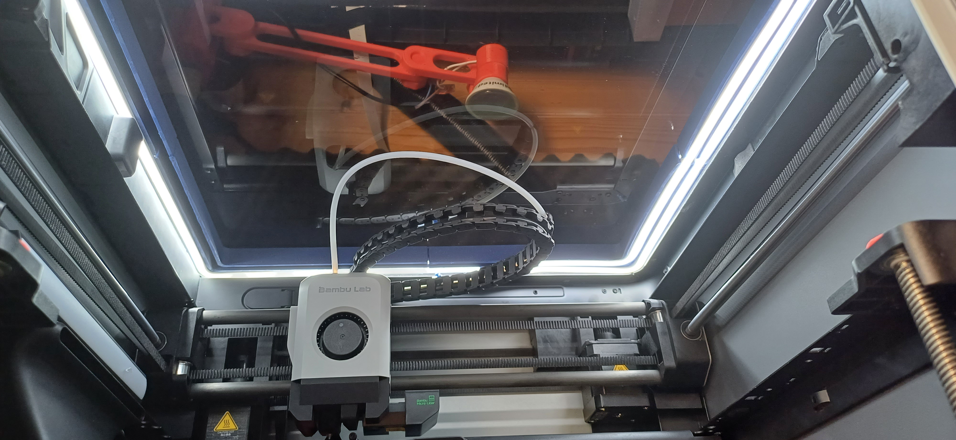 Bambu X1C Top Glass Riser remix for Neon-LED-Stripe (2 channels) by ...