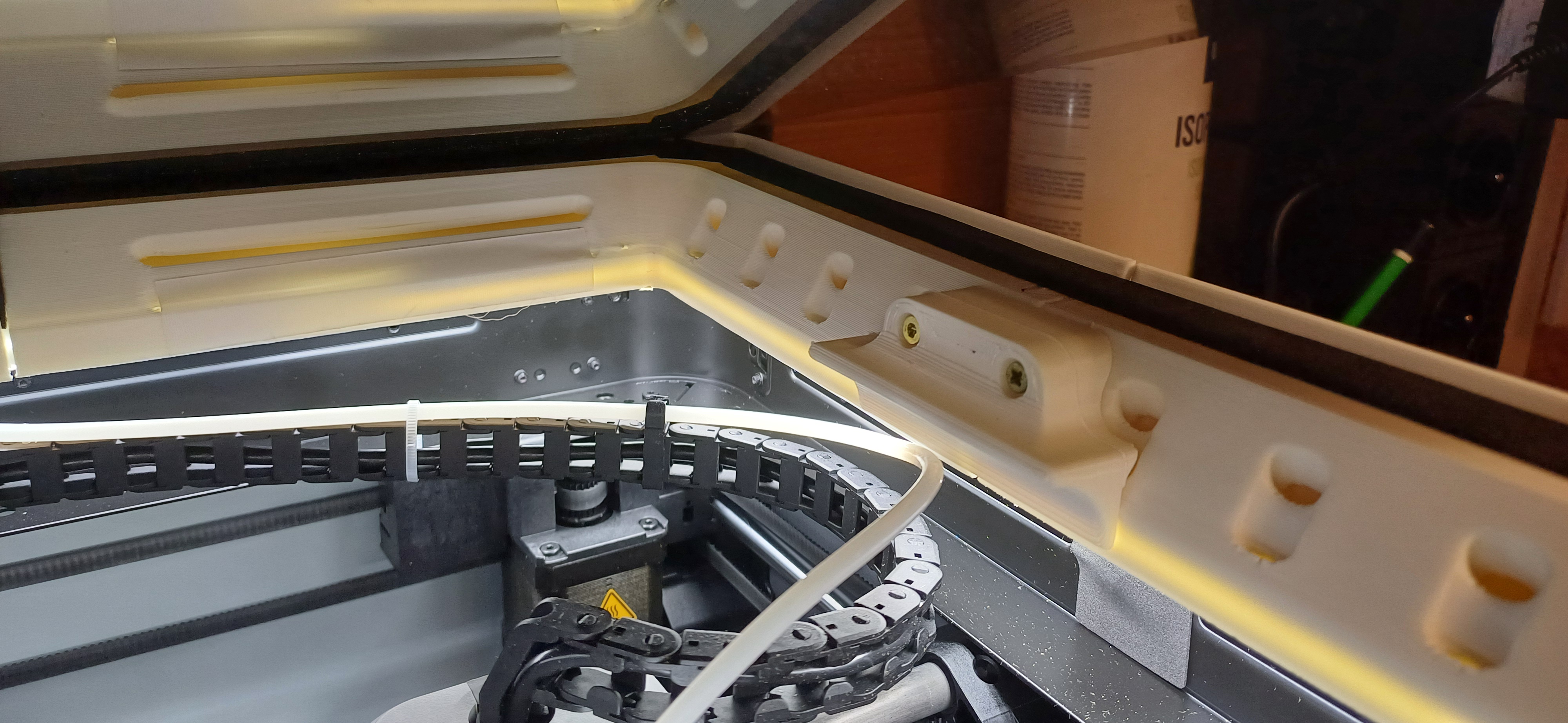 Bambu X1C Top Glass Riser remix for Neon-LED-Stripe (2 channels) by ...