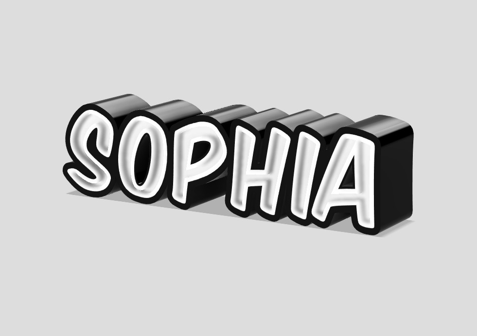 Sophia Nameplate by DickF | Download free STL model | Printables.com