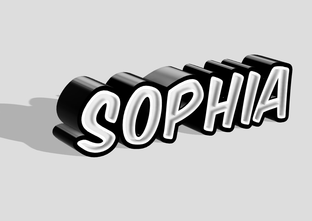 Sophia Nameplate by DickF | Download free STL model | Printables.com