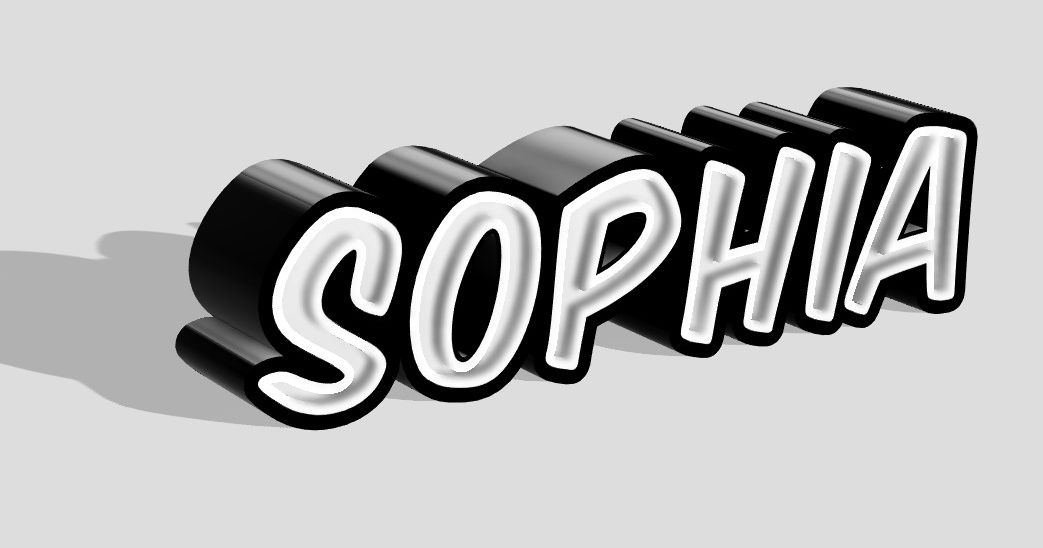 Sophia Nameplate by DickF | Download free STL model | Printables.com