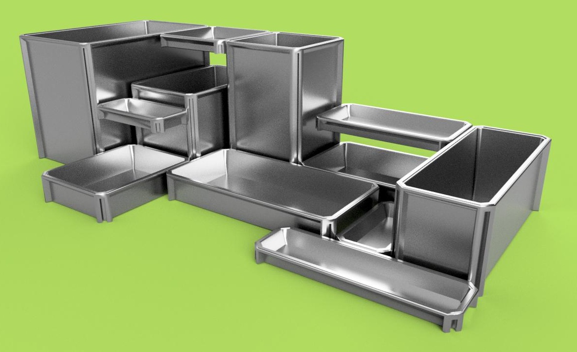 Modular Desk Containers - Parametric by GFS | Download free STL model ...