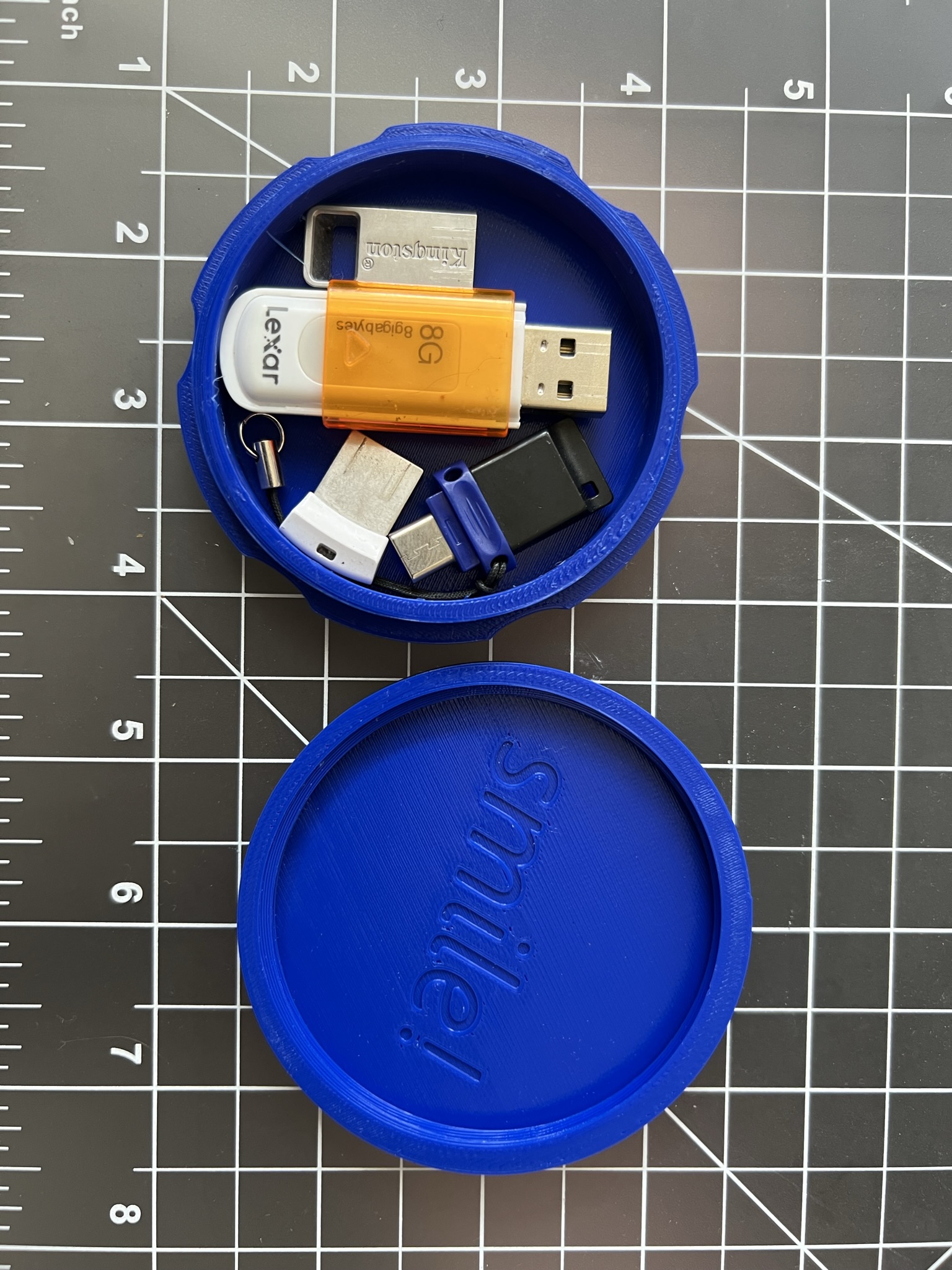 Flash drive storage container (or other small things) by EcoDad ...