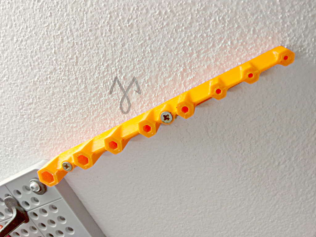 Wall Mount Hex (Allen) Key Rack (10>2mm) by JMAW | Download free STL ...