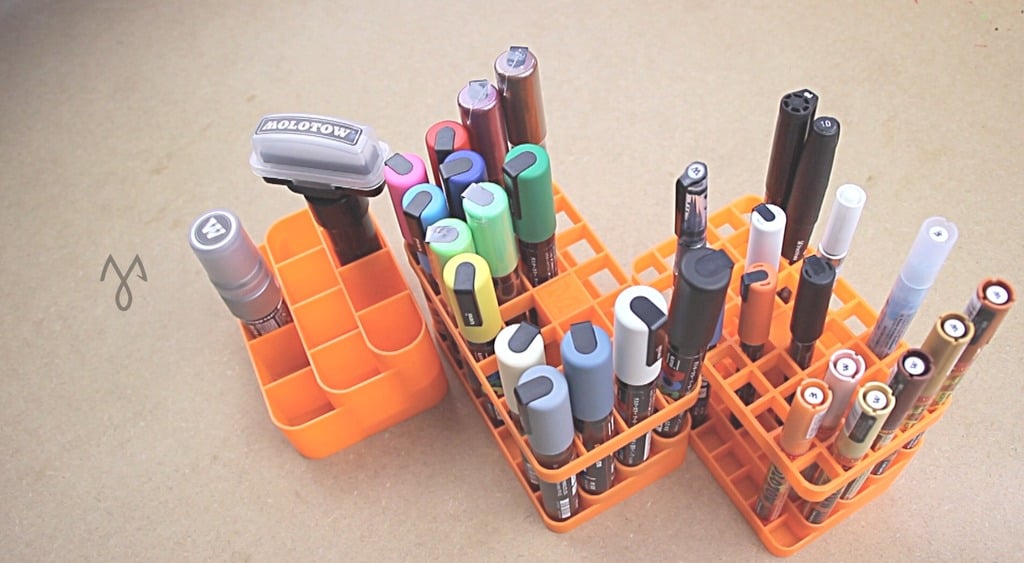 Marker Stand, various sizes (Fits Posca, Molotow, Promarker, Copic, Sta ...