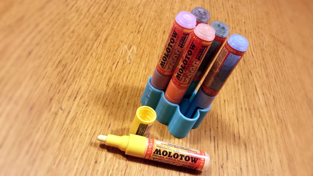 Molotow One4All Pen Holder x6 by JMAW | Download free STL model ...