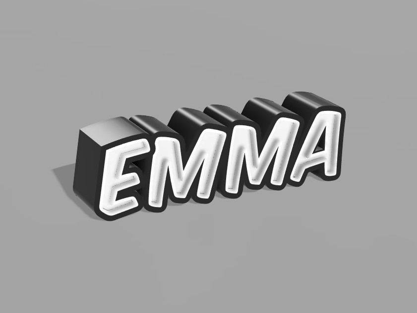 Emma Nameplate by DickF | Download free STL model | Printables.com