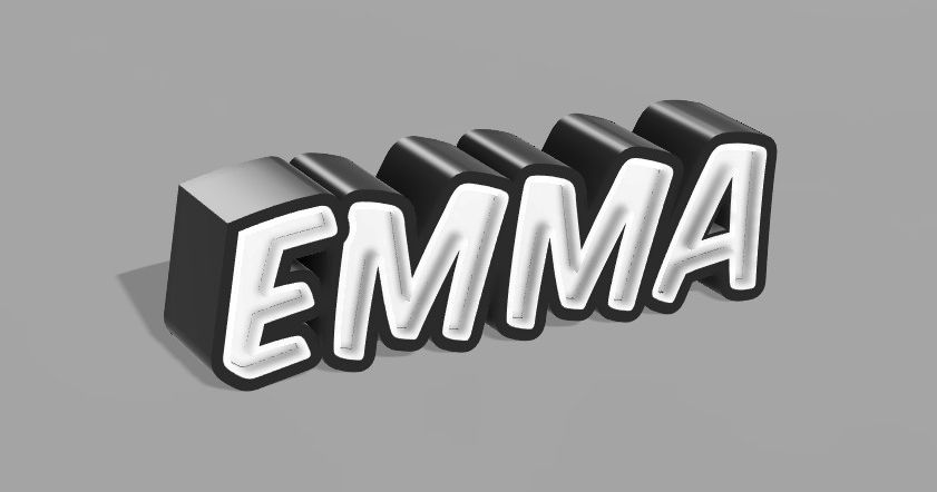 Emma Nameplate by DickF | Download free STL model | Printables.com
