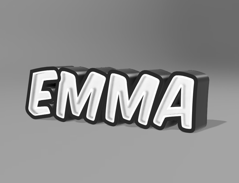 Emma Nameplate by DickF | Download free STL model | Printables.com