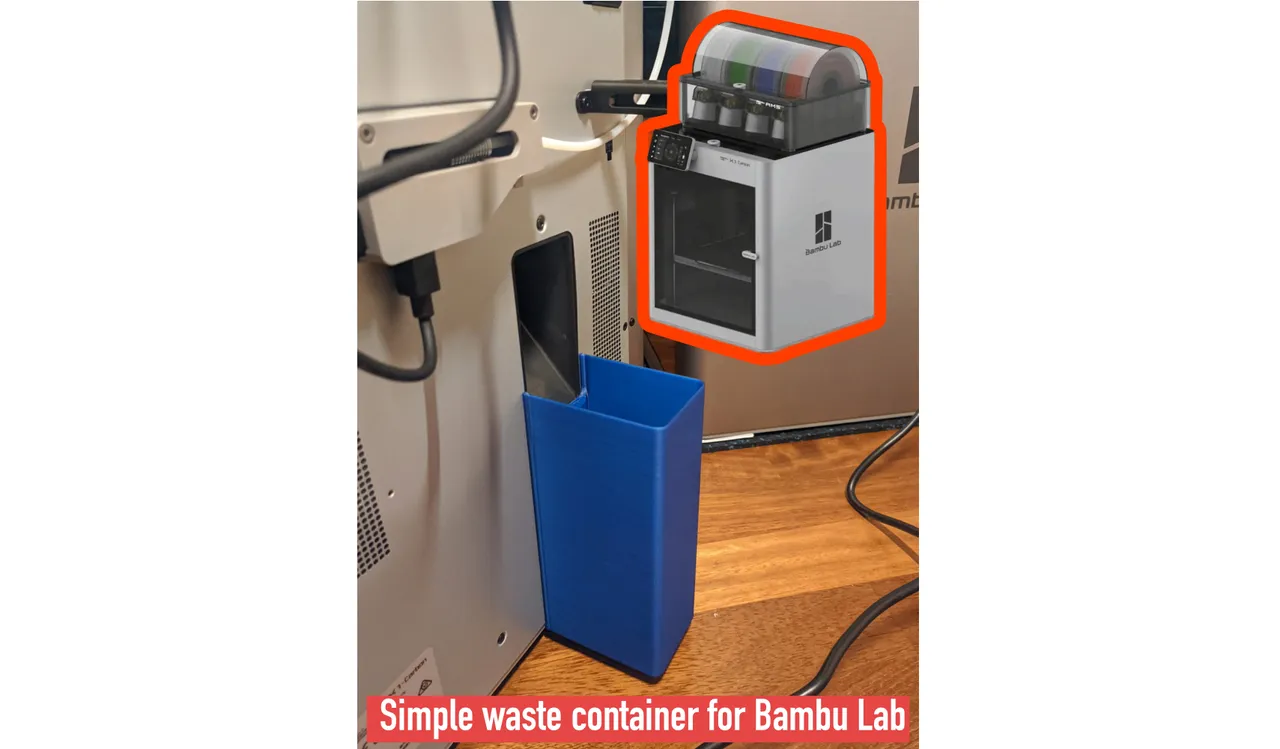 Simple waste container for Bambu Lab by Sergei | Download free STL ...