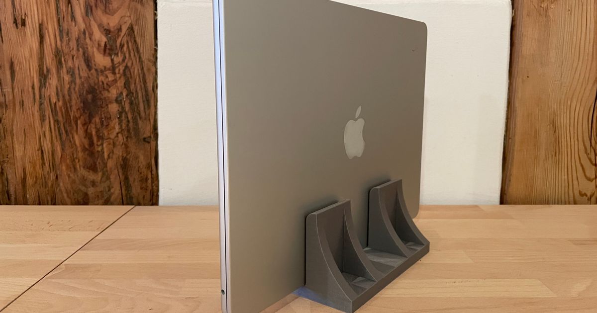 Vertical Macbook laptop stand by treblig | Download free STL model ...