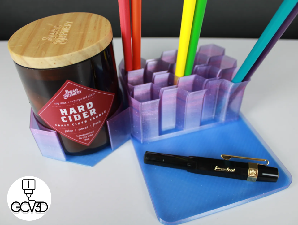 Honeycomb Desk Companion (vase) by GCV3D | Download free STL model ...