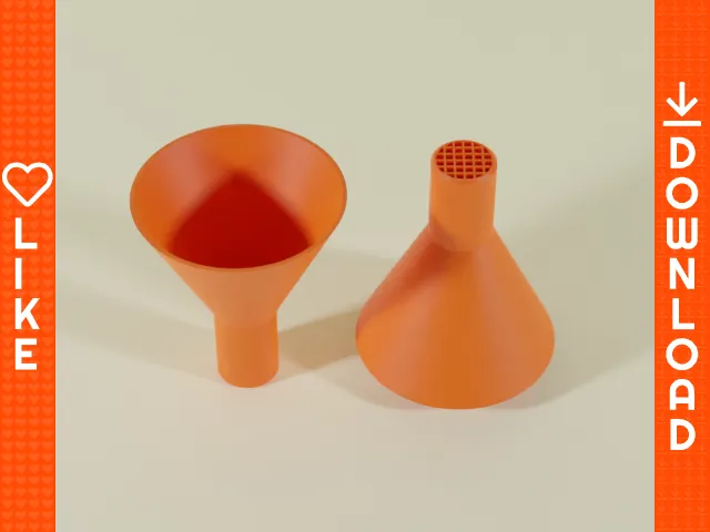 Funnel with 2mm strainer/mesh. by Gabriel | Download free STL model ...