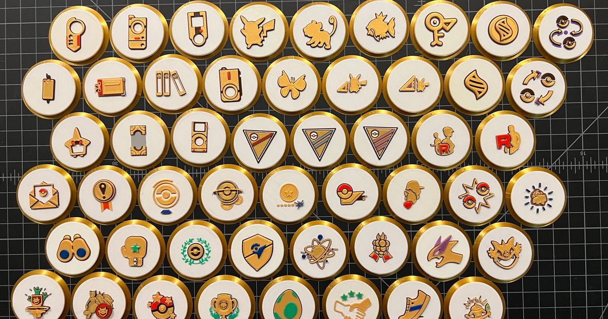 Pokemon Go Achievement Medals por Kurt Richter | Descargar modelo STL ...