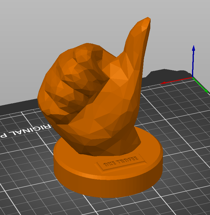 Thumbs up-trophy by Jasper Zwart | Download free STL model | Printables.com