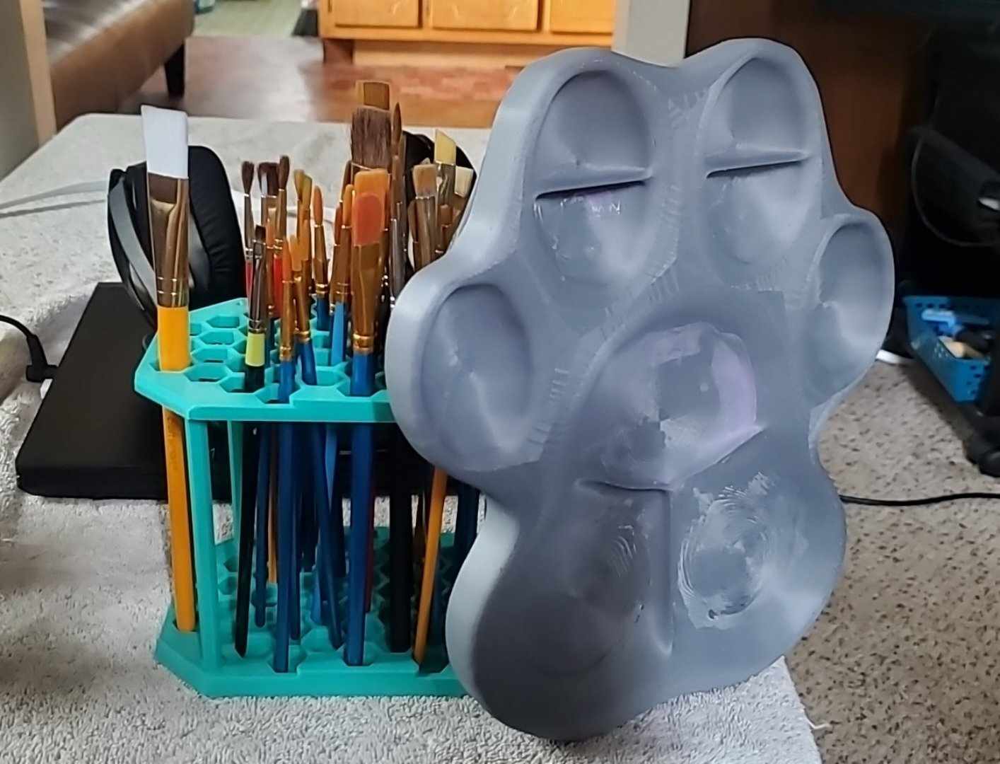 Hexagon Paintbrush Holder by scyyie | Download free STL model ...