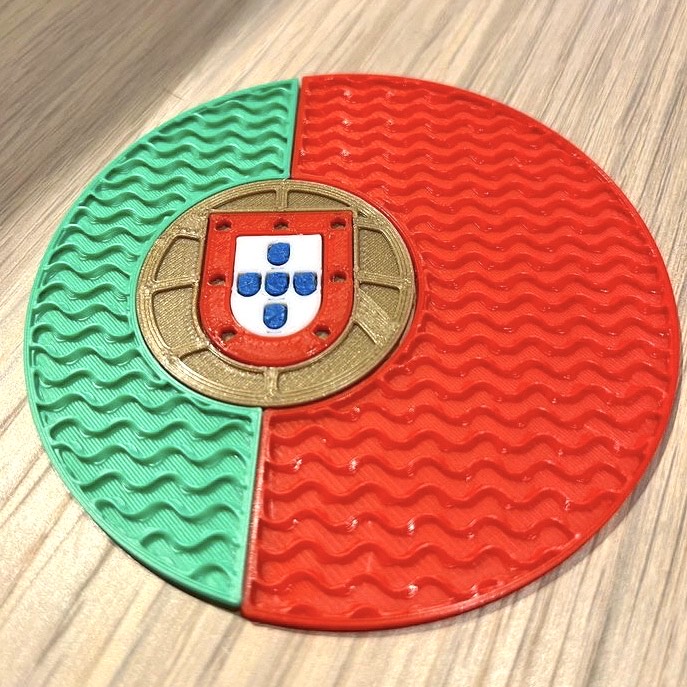 Portugal - Flag Beer Coaster by Dany Sánchez | Download free STL model ...