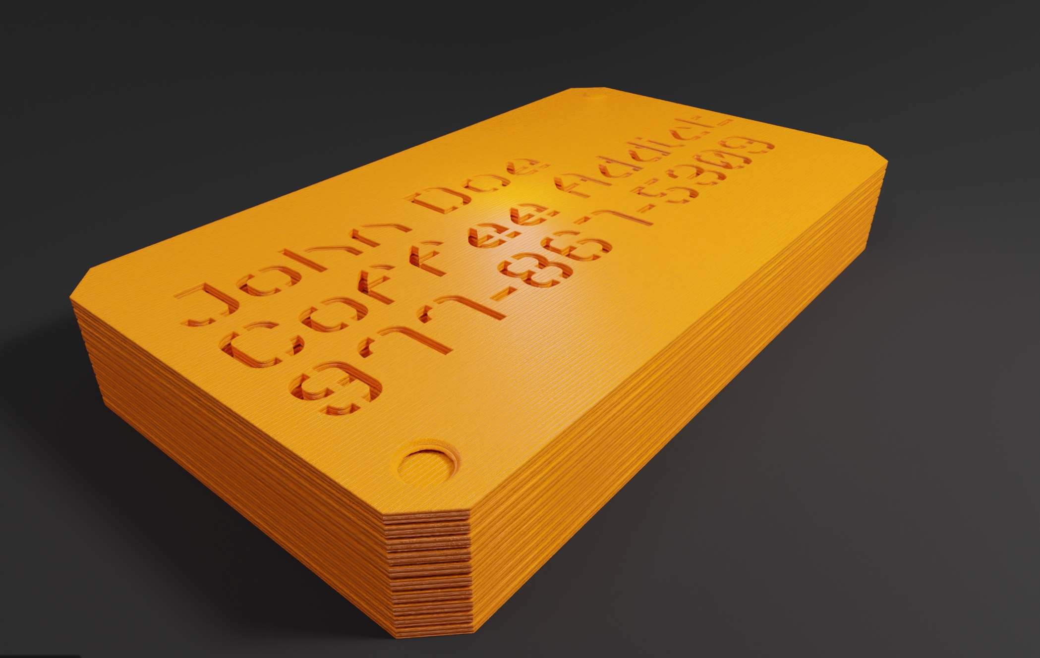 3D Printable Business Card - Stackable (With Font) by ProdByLGCY ...