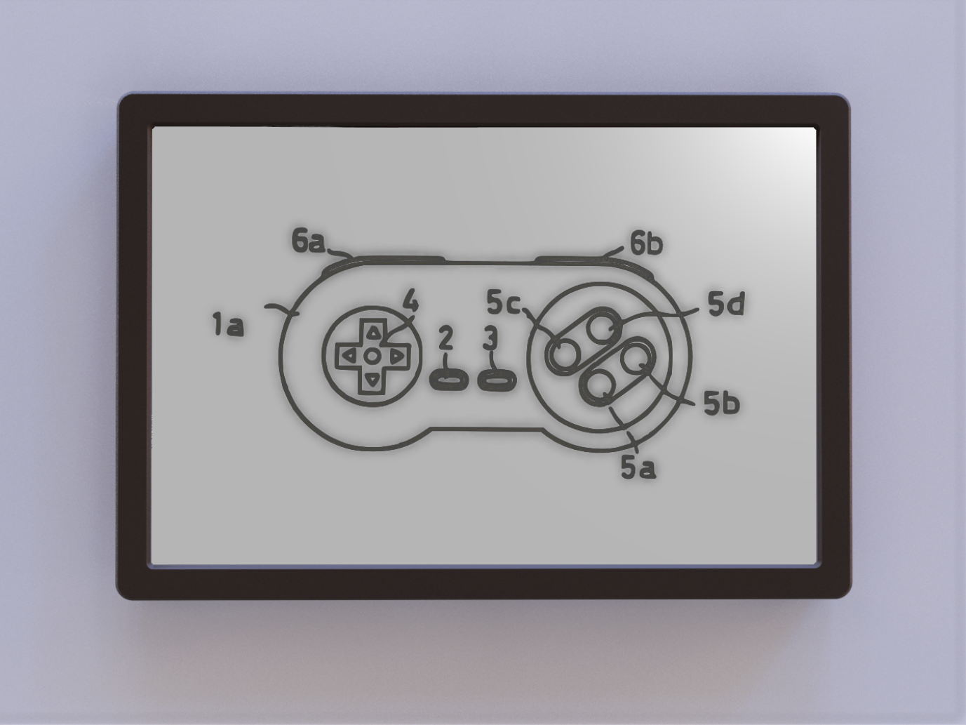 SNES Controller Patent Art by Ken Mills | Download free STL model ...