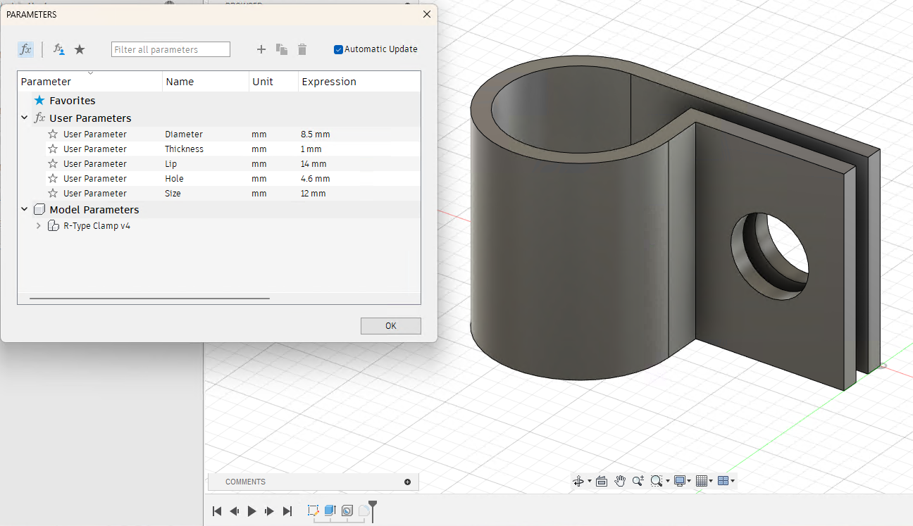 Parametric R-Clamp Wire/Cable Clip by Capsel22 | Download free STL ...