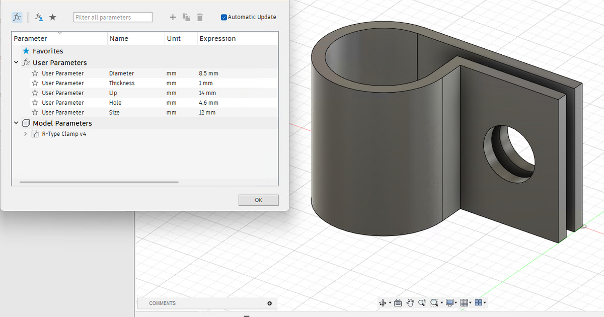 Parametric R-Clamp Wire/Cable Clip by Capsel22 | Download free STL ...