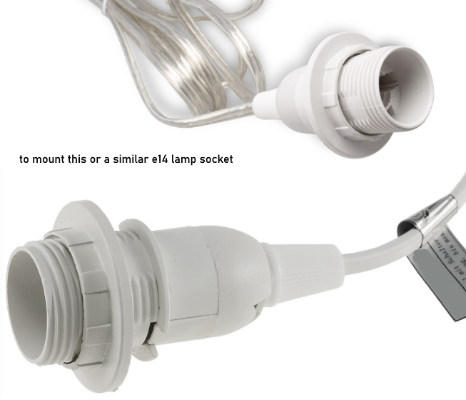 Lamp Socket Mount E14 by Udo | Download free STL model | Printables.com