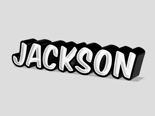 Jackson Nameplate by DickF | Download free STL model | Printables.com
