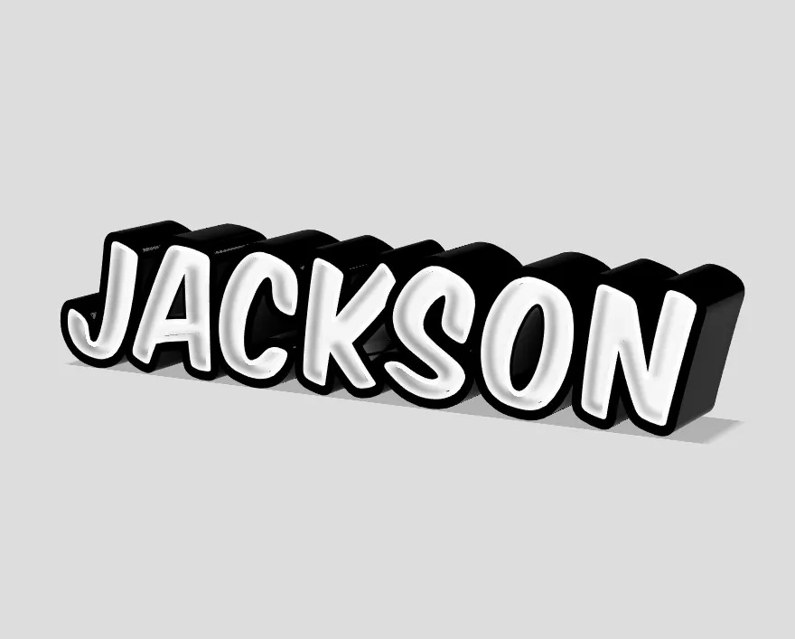 Jackson Nameplate by DickF | Download free STL model | Printables.com