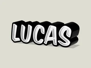 Lucas Nameplate by DickF | Download free STL model | Printables.com