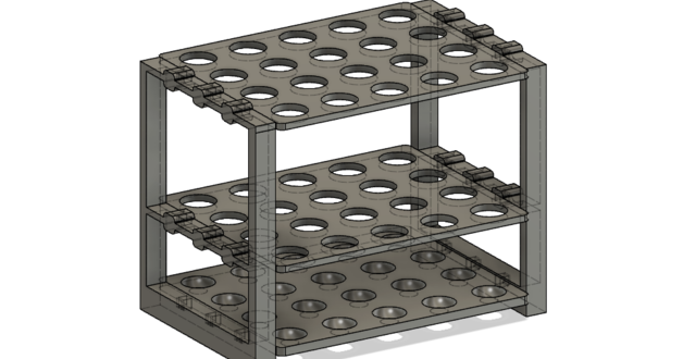 Test tube holder by Bored_coat | Download free STL model | Printables.com