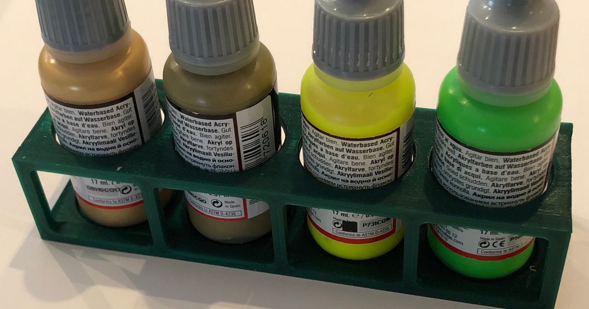 Miniature paint bottle holder by Antti | Download free STL model ...