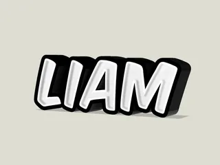 Liam Nameplate by DickF | Download free STL model | Printables.com